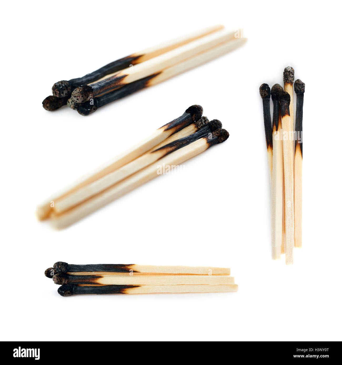 Set of Pile of Wooden matches isolated over the white background Stock ...