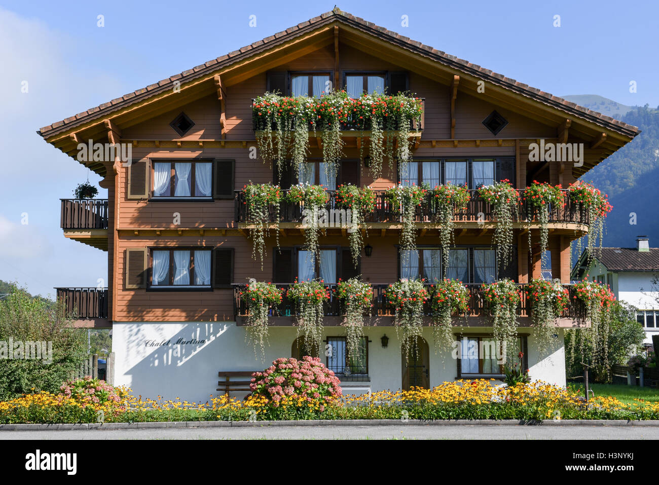 Wolfenschiessen, Switzerland - 24 September 2016: beautiful chalet ...