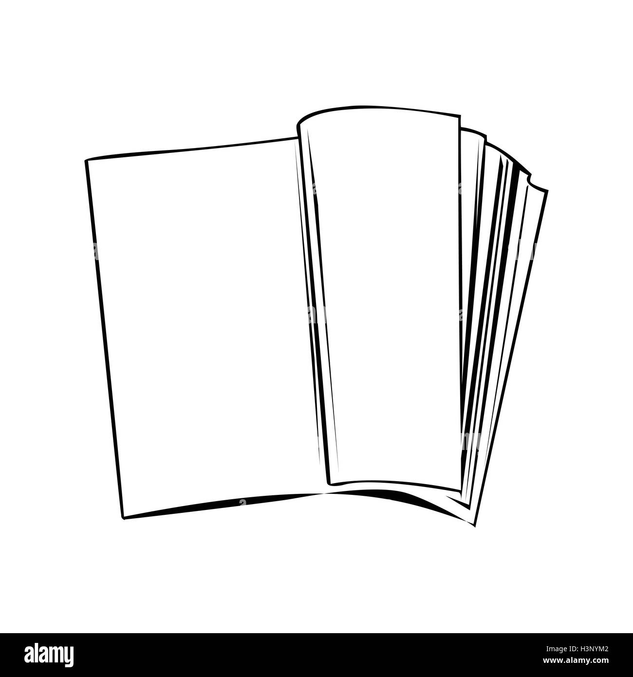 Vector open book banner, isolated of white background Stock Vector ...