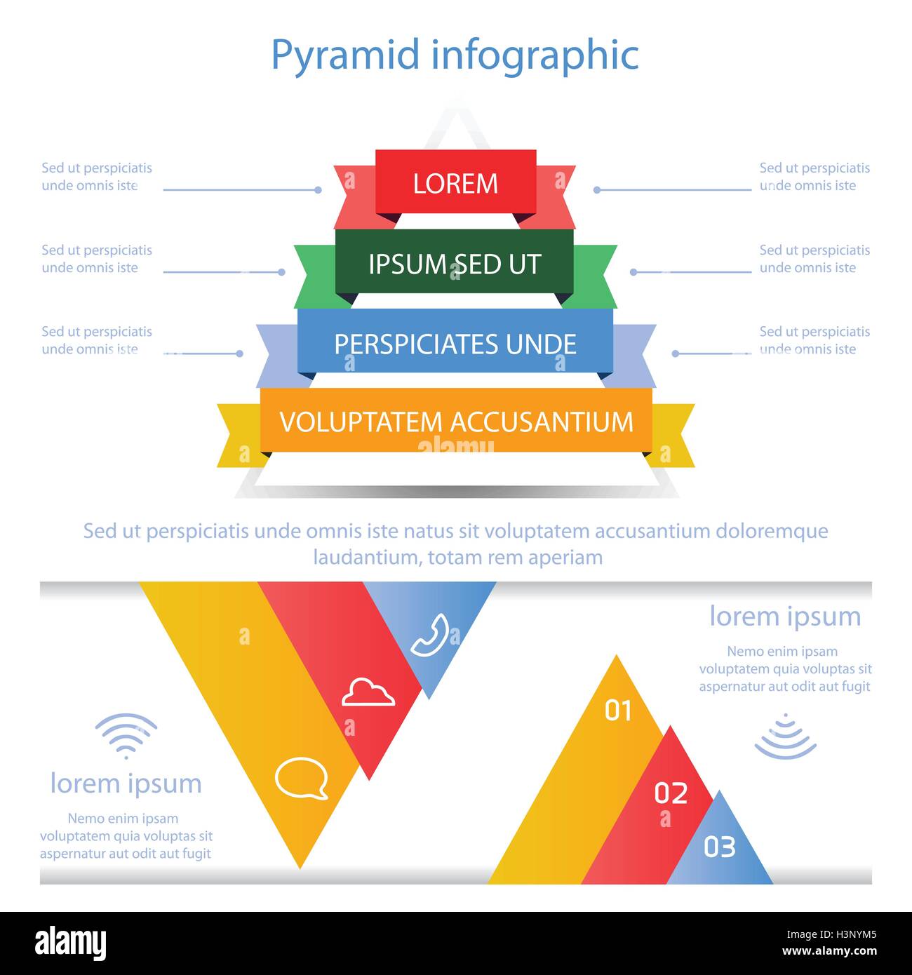 Infographic triangular pyramid hi-res stock photography and images - Alamy