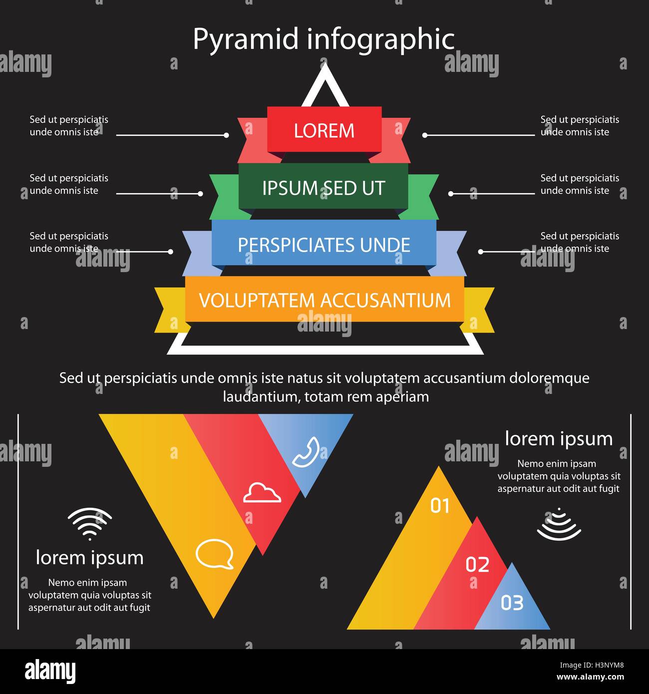 Infographic triangular pyramid hi-res stock photography and images - Alamy