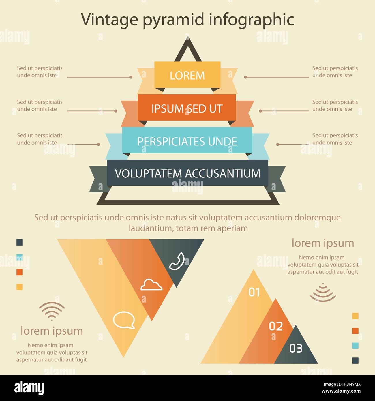 Infographic triangular pyramid hi-res stock photography and images - Alamy