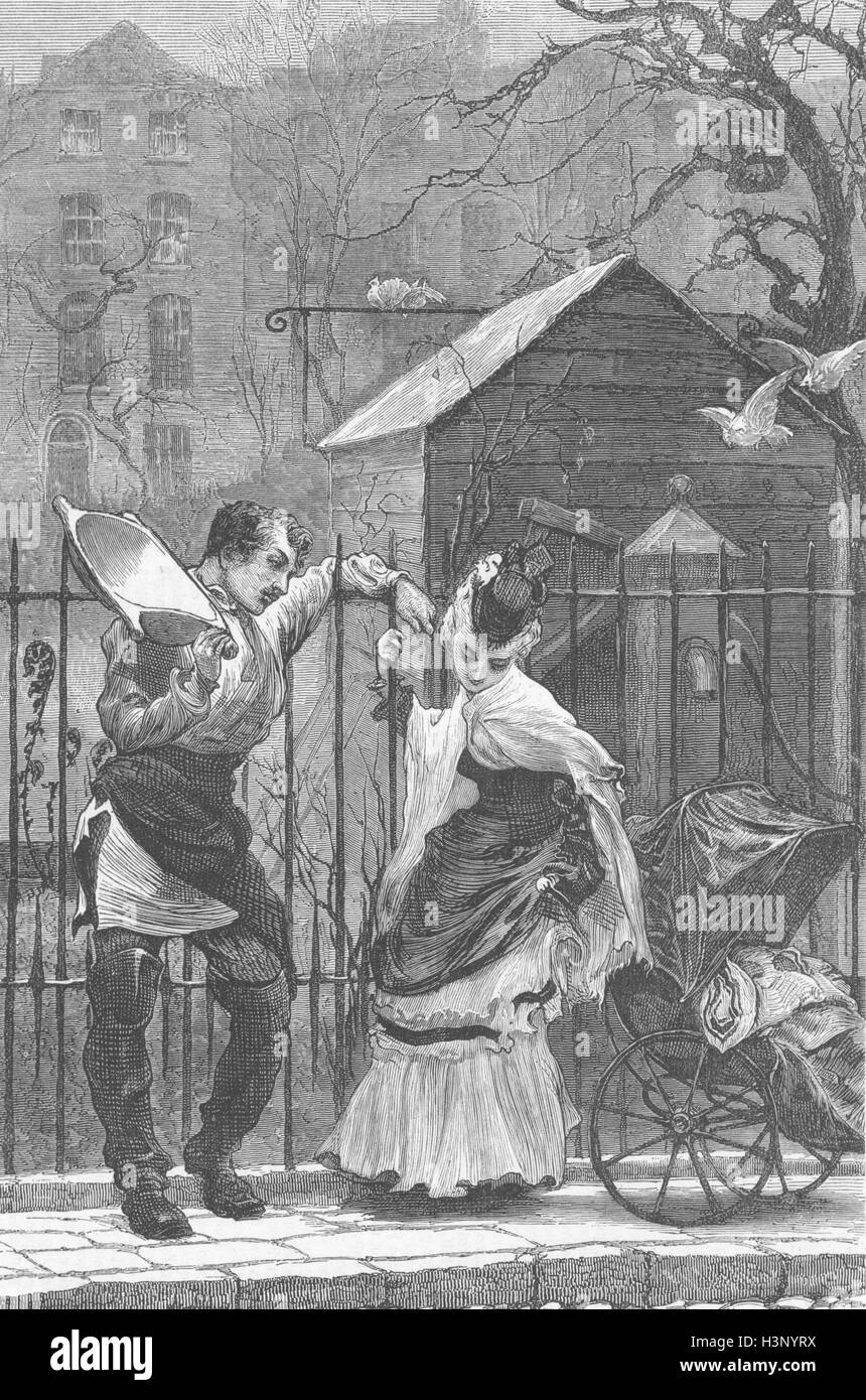 LONDON An idyll of golden square 1872. The Graphic Stock Photo - Alamy