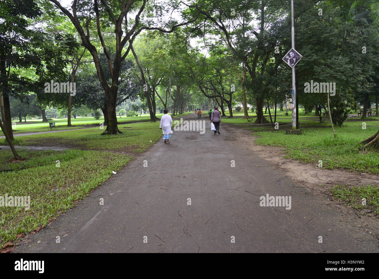 Bangladeshi Citizens walking in the Ramna Park in Dhaka city in ...