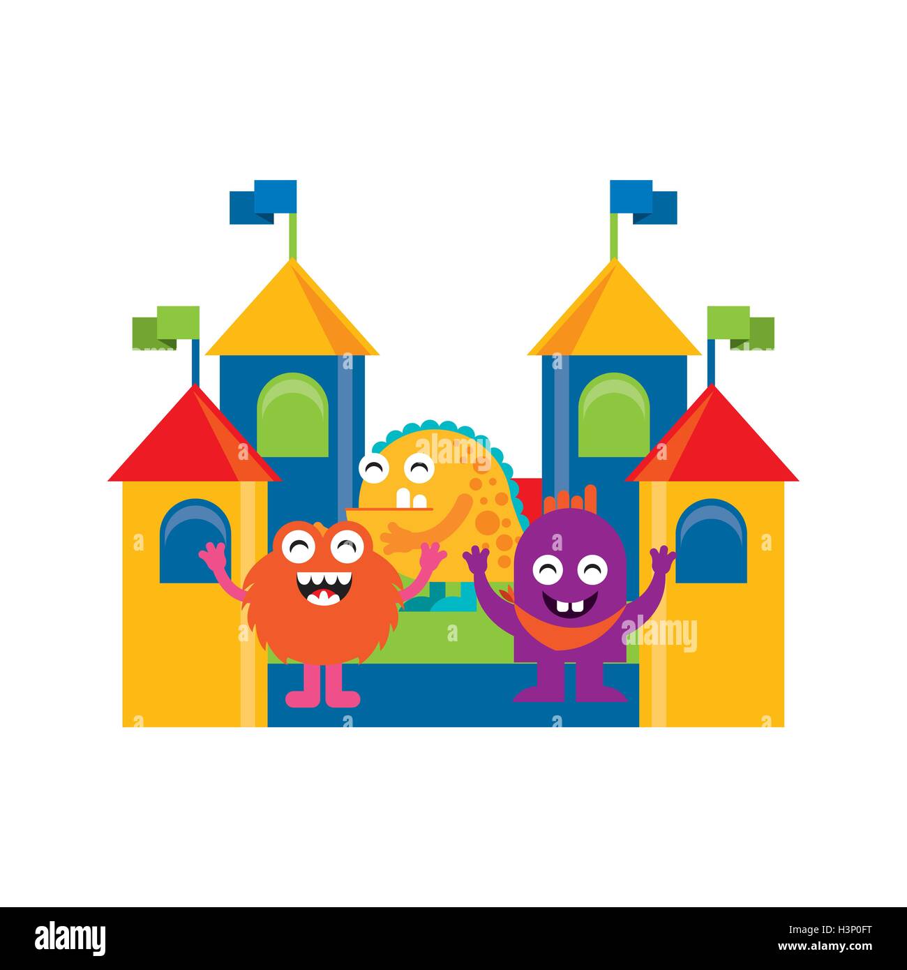 monster playing in playground Stock Vector Image & Art - Alamy