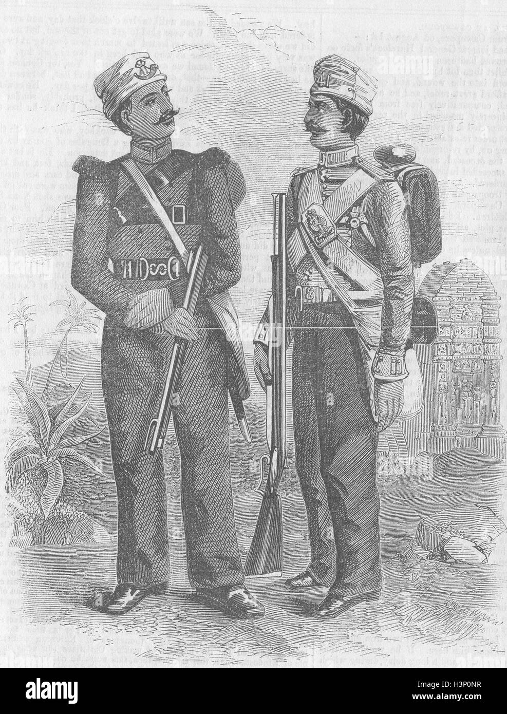 MILITARIA Sepoys rifle Bn companies 41st 1857. Illustrated Times Stock ...