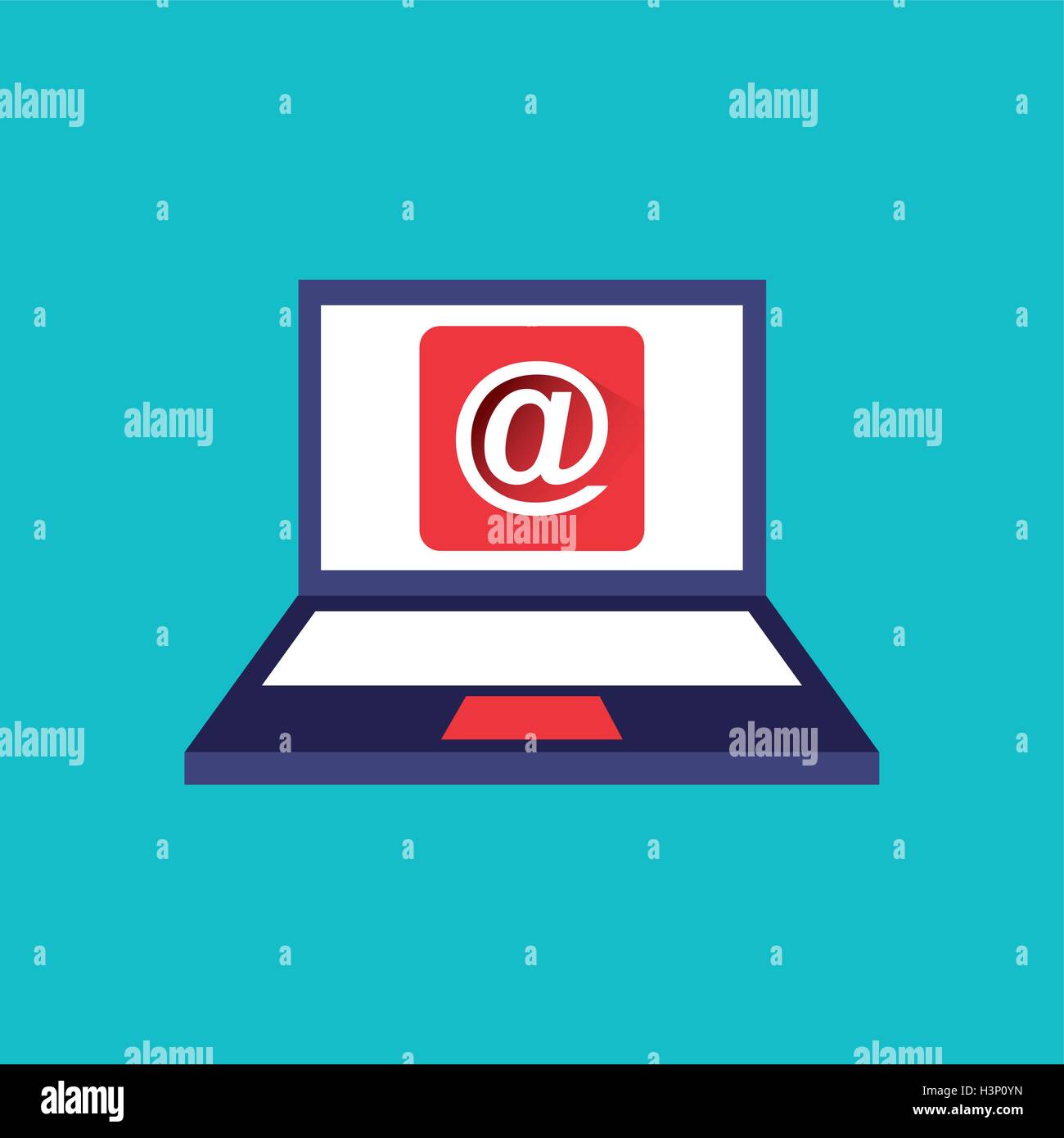 laptop computer with social media icon Stock Vector Image & Art - Alamy