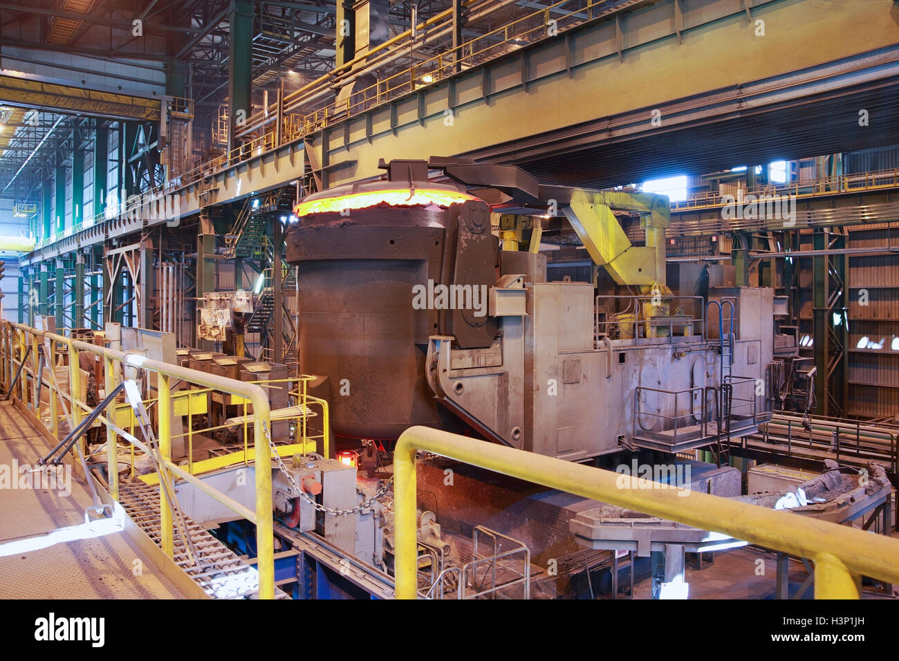 Steel plant, furnace for melting steel Stock Photo - Alamy