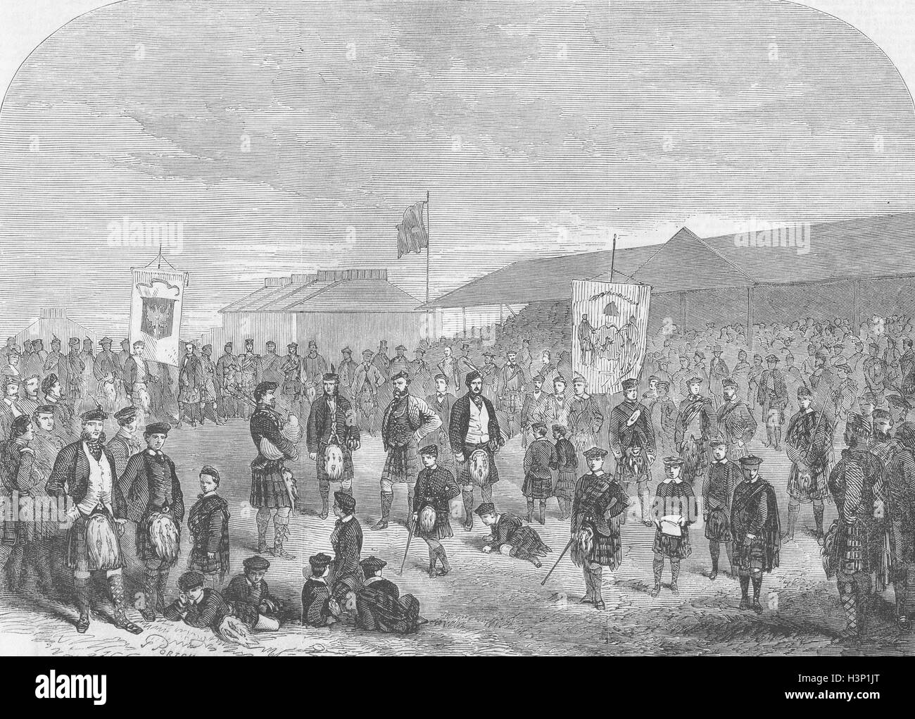 SCOTLAND Celtic society's gathering, Glasgow 1858. Illustrated News of ...