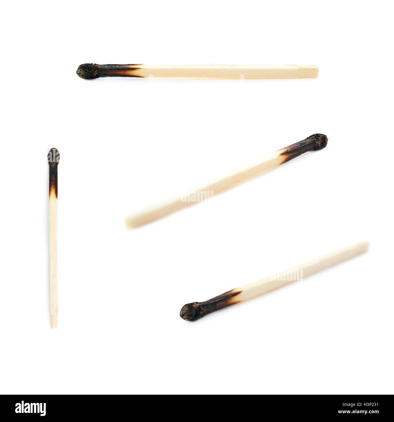 Set of Wooden match isolated over the white background Stock Photo - Alamy