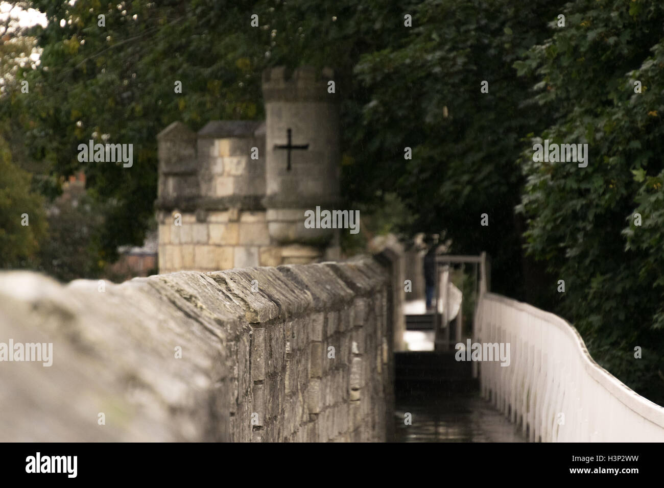 City walls york pathway Stock Photo - Alamy