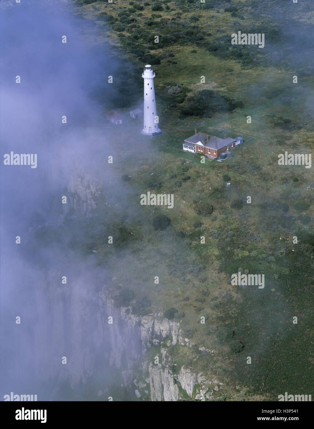 Tasman Island and lighthouse Stock Photo - Alamy