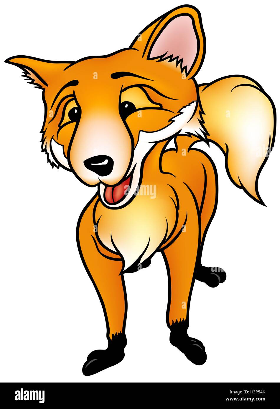 Fox cartoon hi-res stock photography and images - Alamy