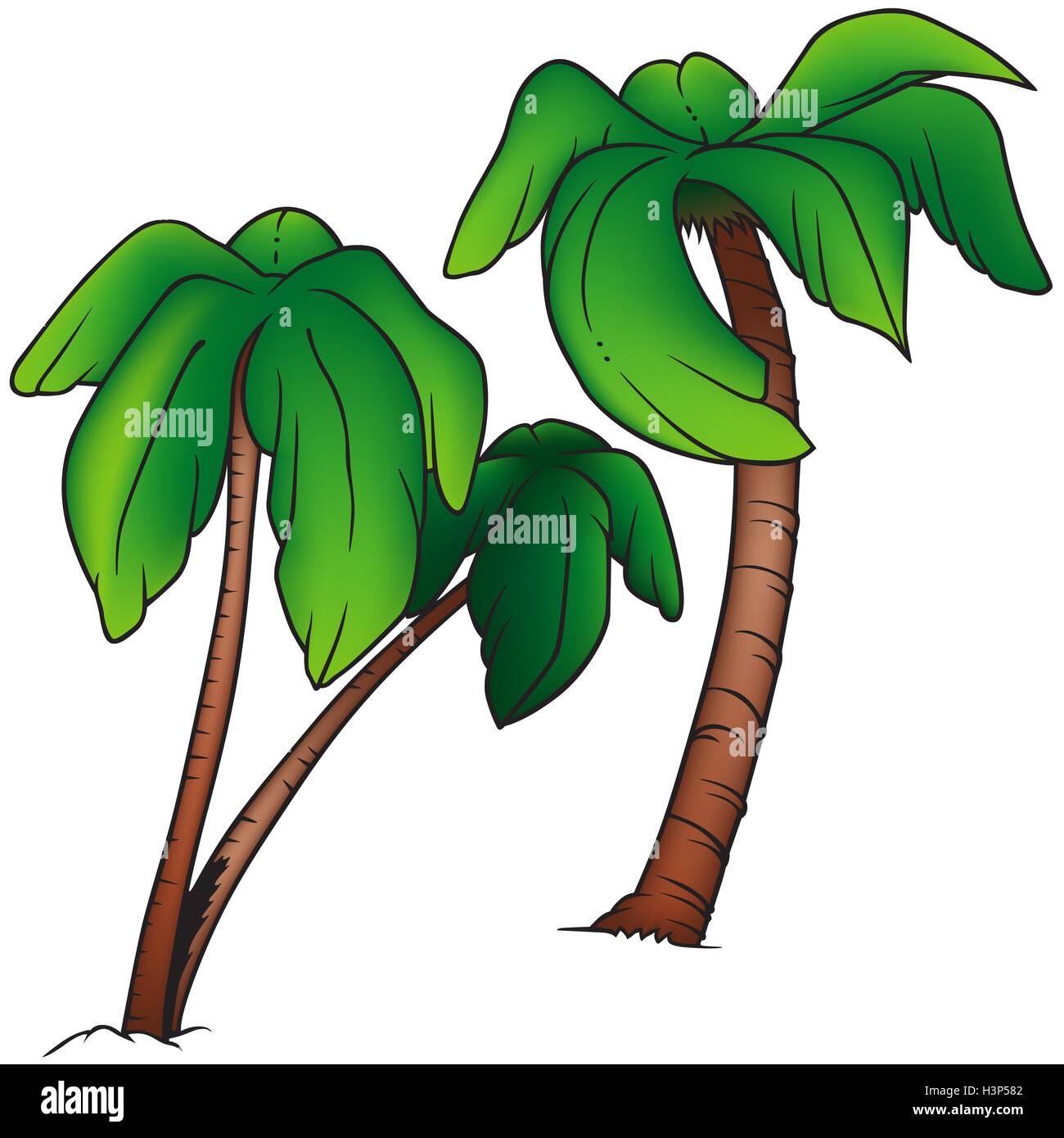 Palm cartoon hi-res stock photography and images - Alamy