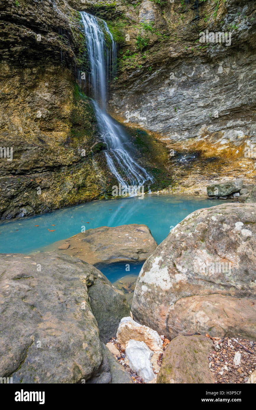 Buffalo National River, Arkansas: Eden falls and blue pool on Eden ...
