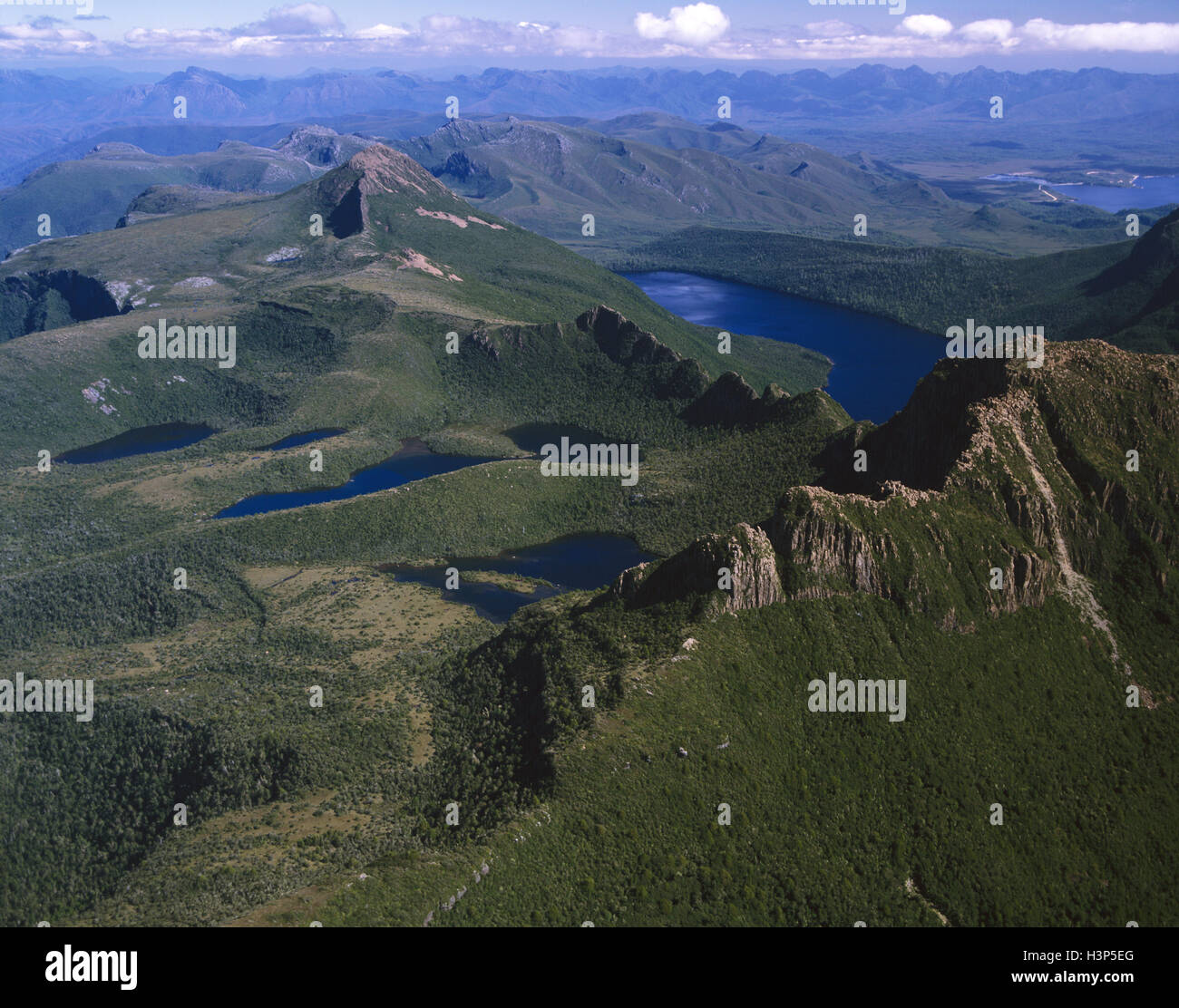 Lonely Tarns, Lake Judd and Mount Sarah Jane (pyramidal, back left ...