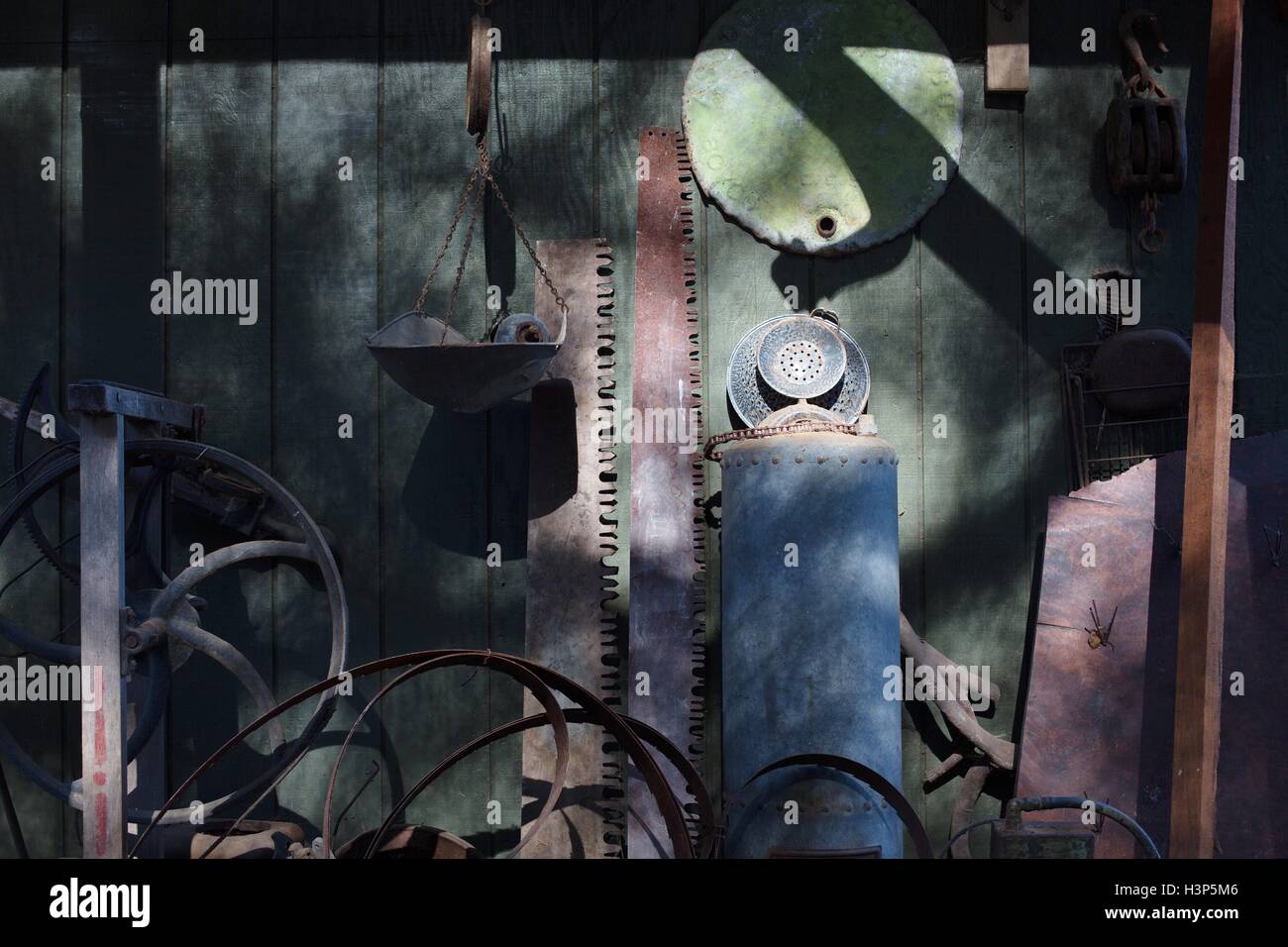 Old rusty farm tools hi-res stock photography and images - Alamy
