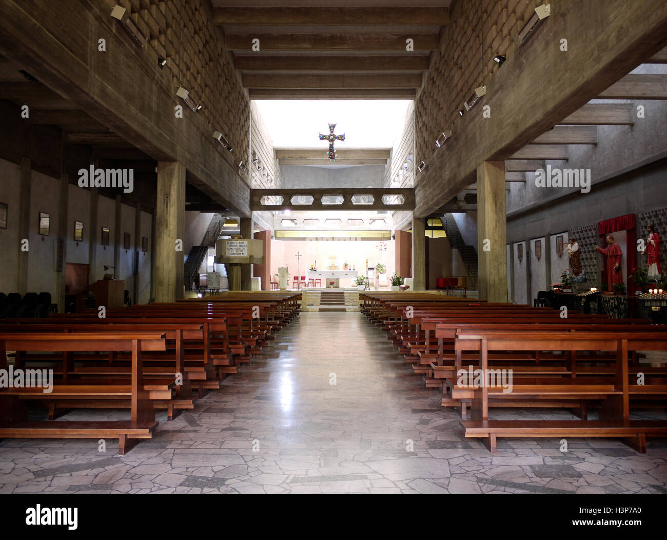 Modern catholic church interior hi-res stock photography and images - Alamy