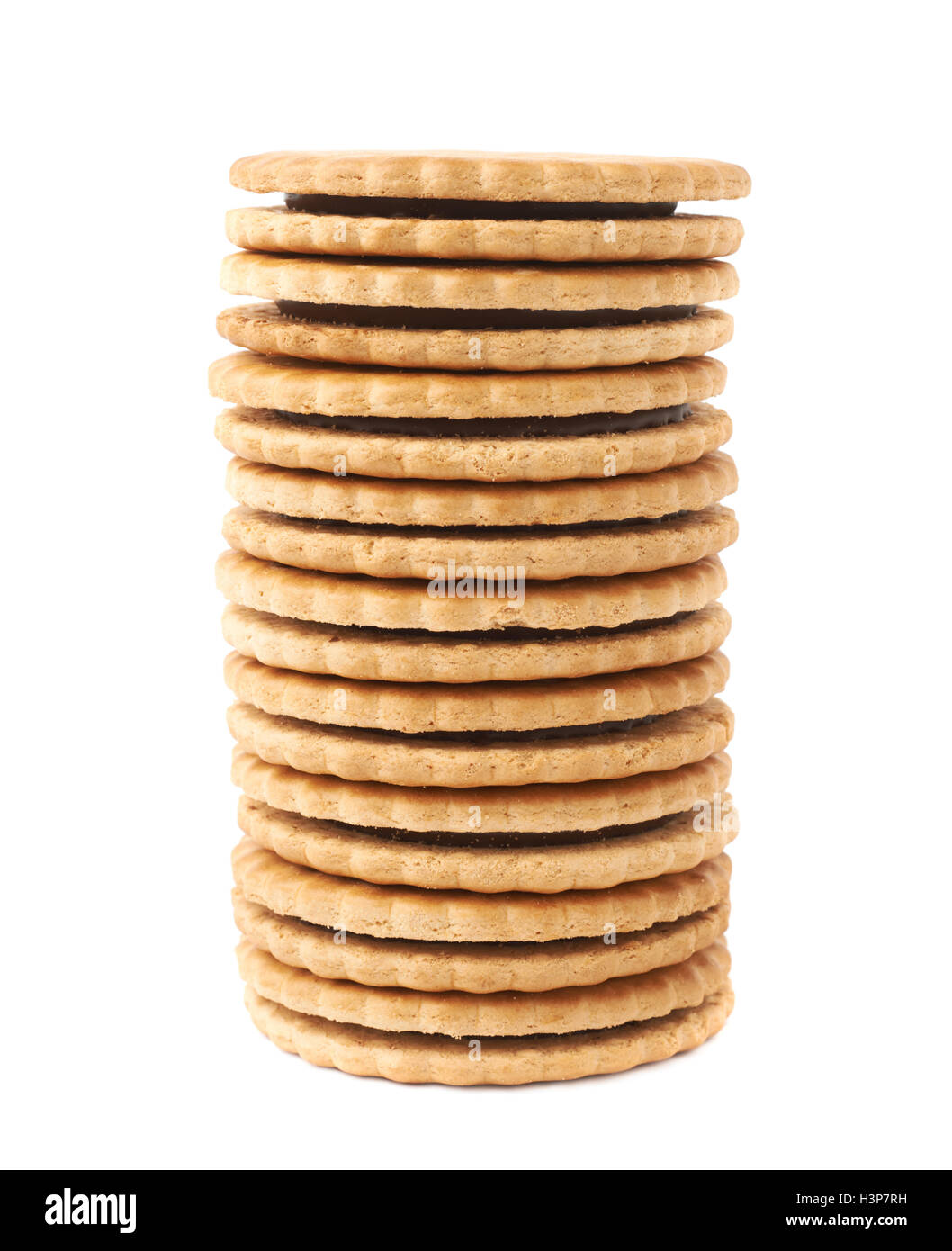 Stack of cookies isolated over the white background Stock Photo - Alamy
