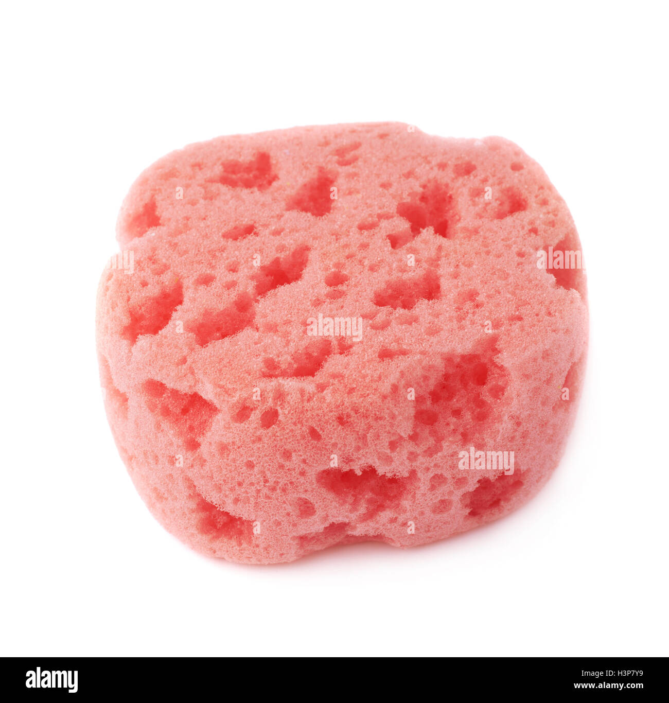 Red bathing sponge isolated over the white background Stock Photo - Alamy