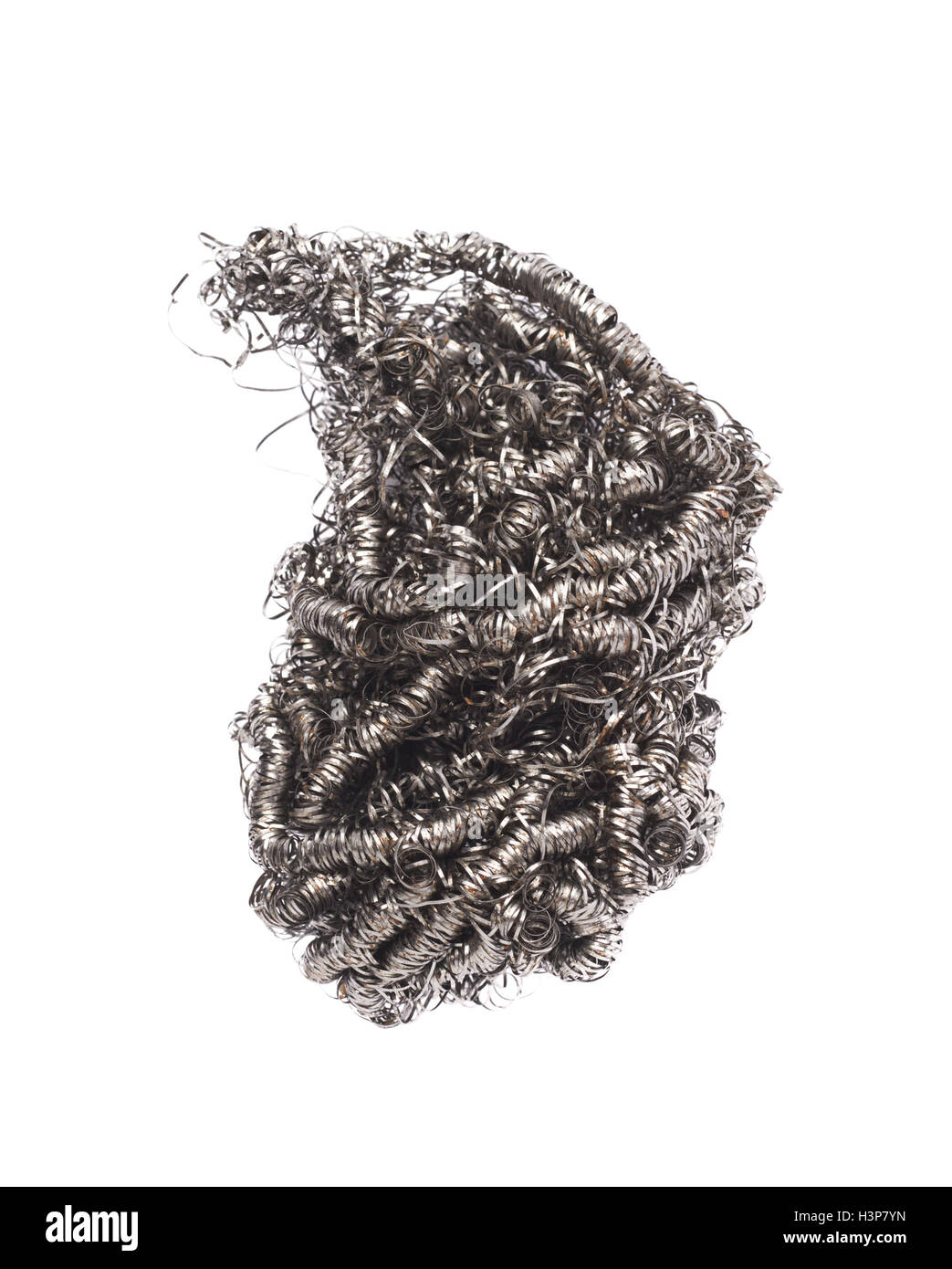 Kitchen old metal sponge isolated over white background Stock Photo - Alamy