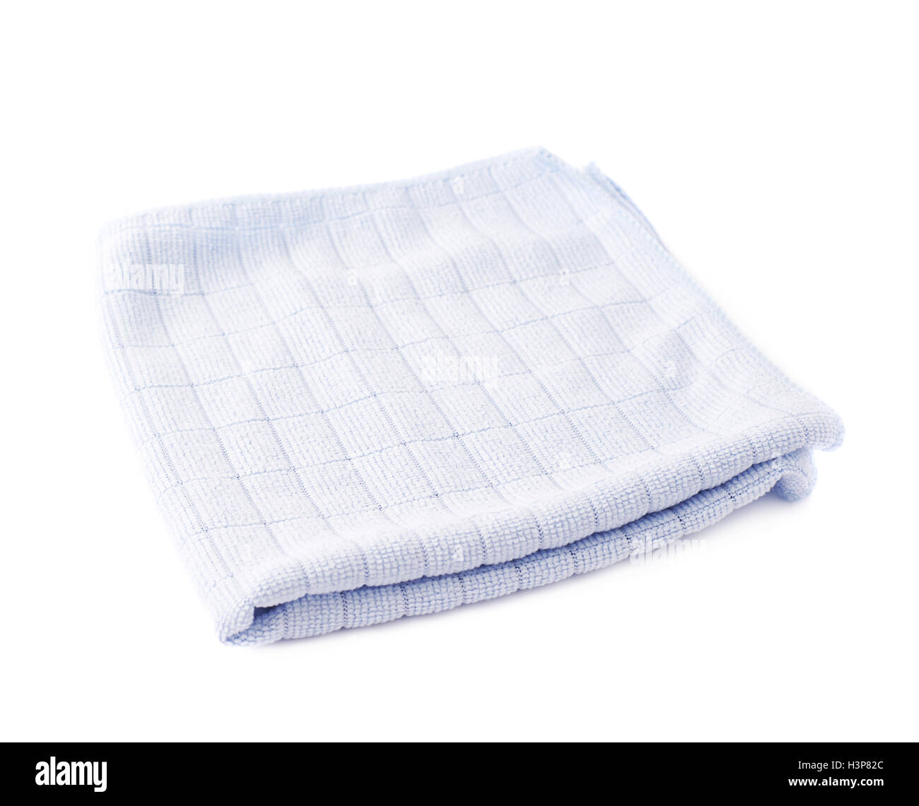 Blue rag over white isolated background Stock Photo - Alamy