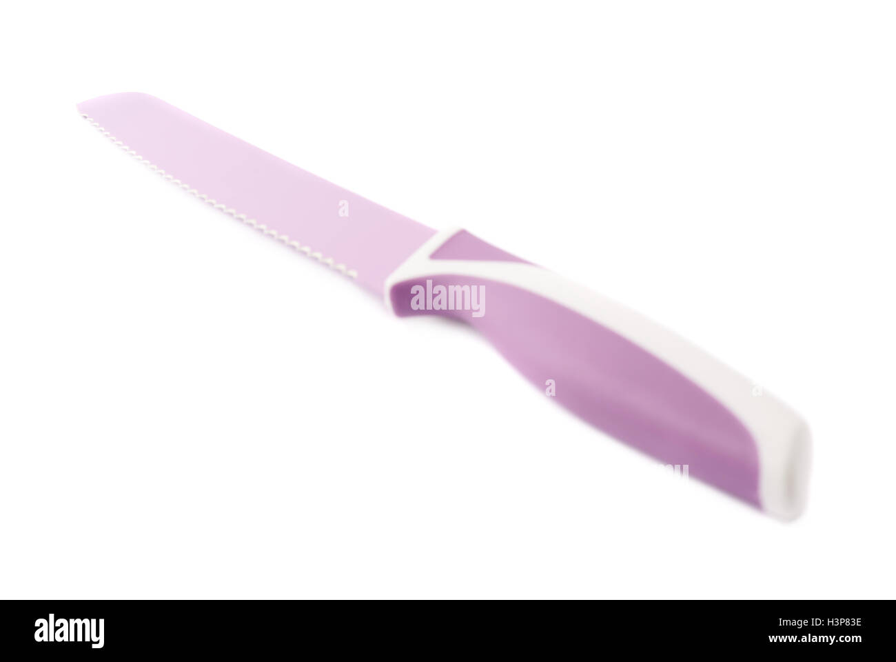 Steel violet knife isolated over the white background Stock Photo - Alamy
