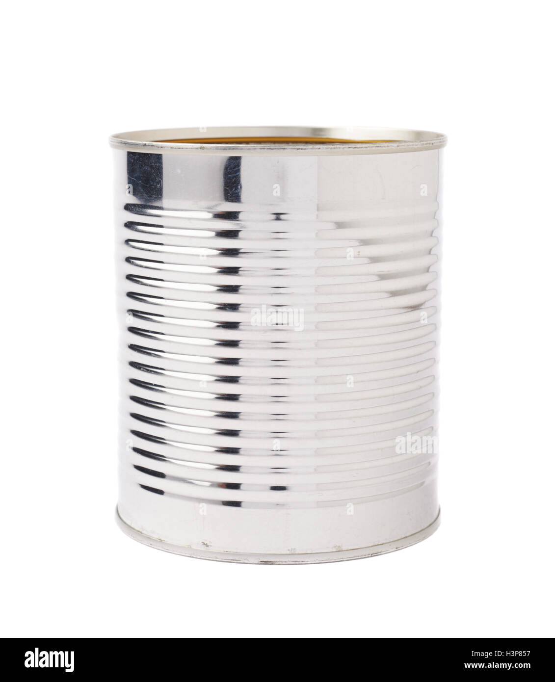 Metal can isolated over white background Stock Photo - Alamy