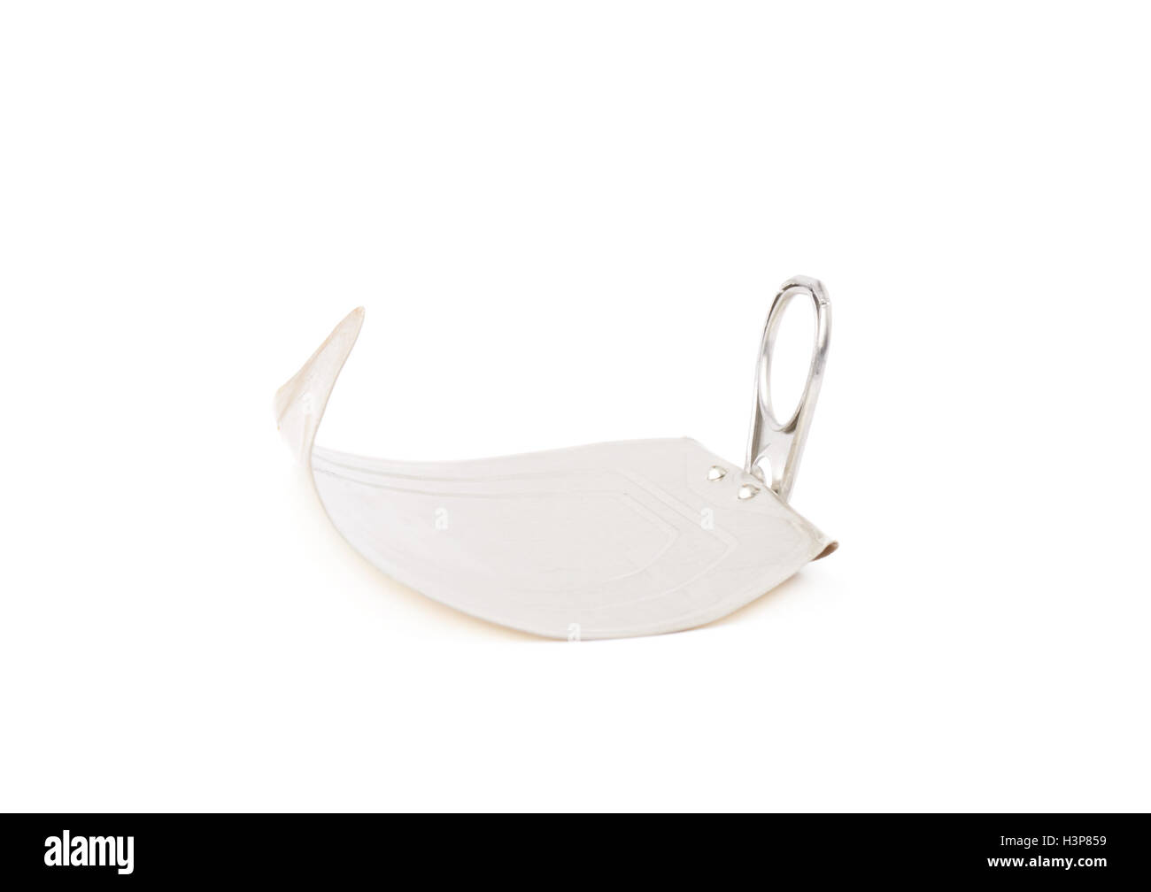Cap of metal can isolated over white background Stock Photo - Alamy