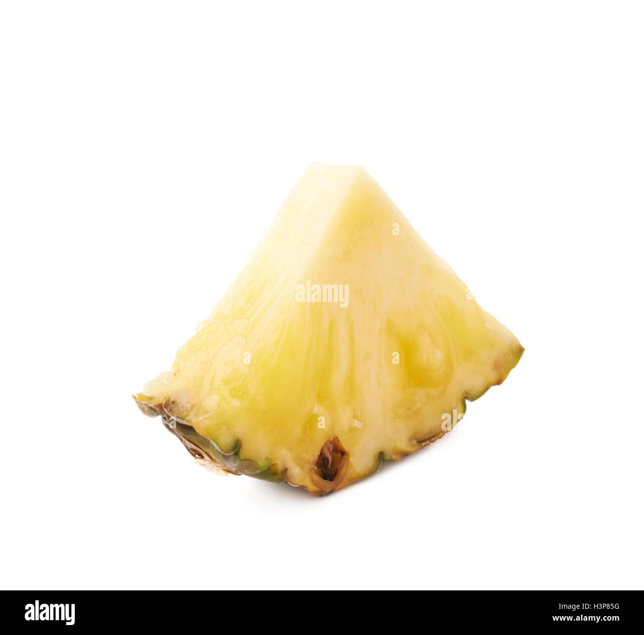Slice of pineapple isolated over white background Stock Photo - Alamy