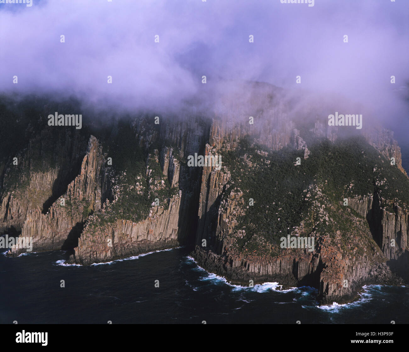 Cape Pillar with cliffs up to 300 m high Stock Photo - Alamy