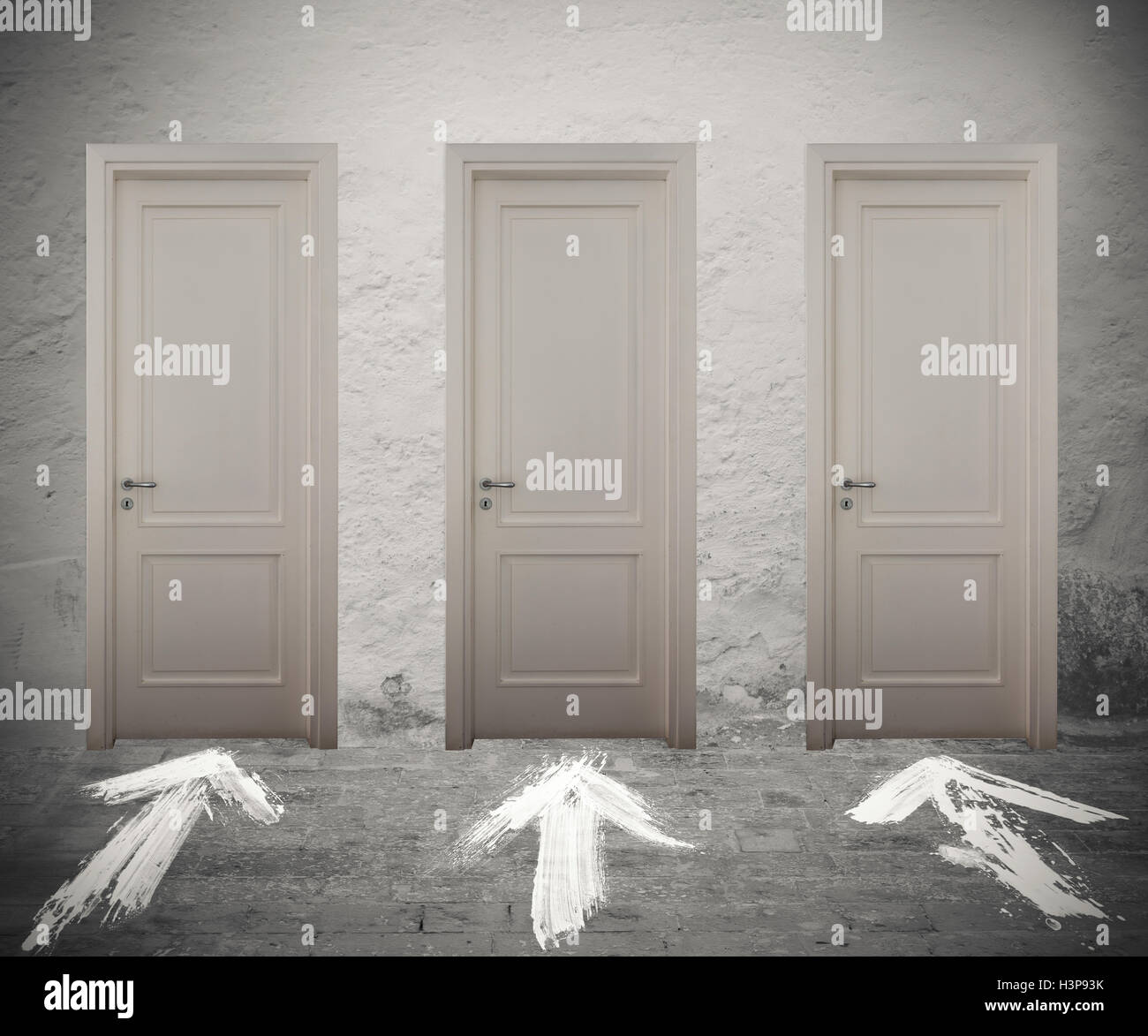 Choose the right door Stock Photo - Alamy