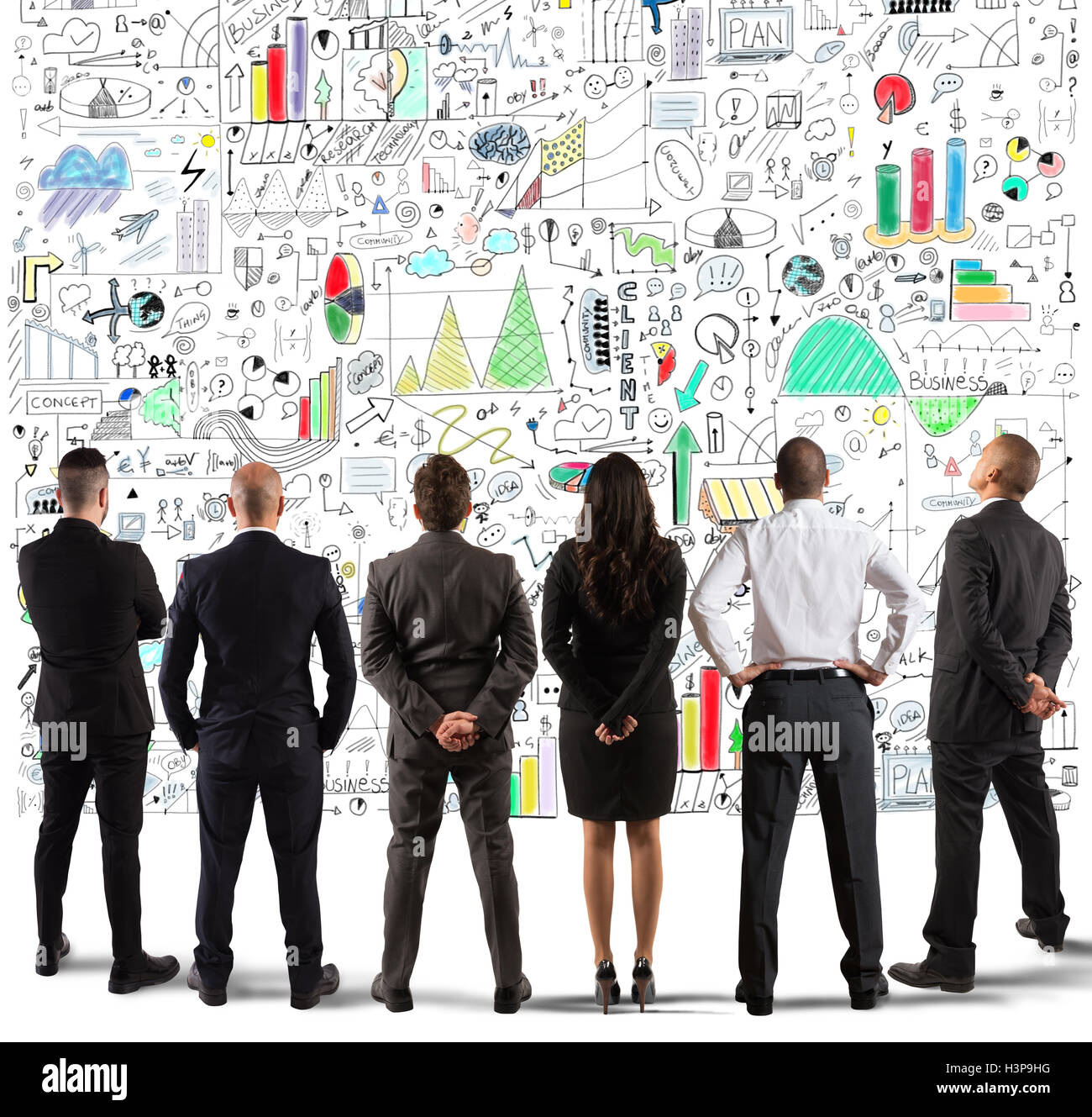 Business team drawing a new complex project Stock Photo - Alamy