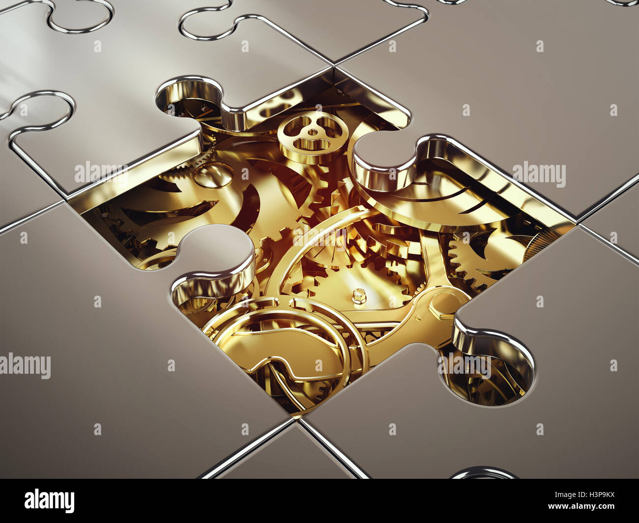 3D Rendering of systems cooperation Stock Photo - Alamy