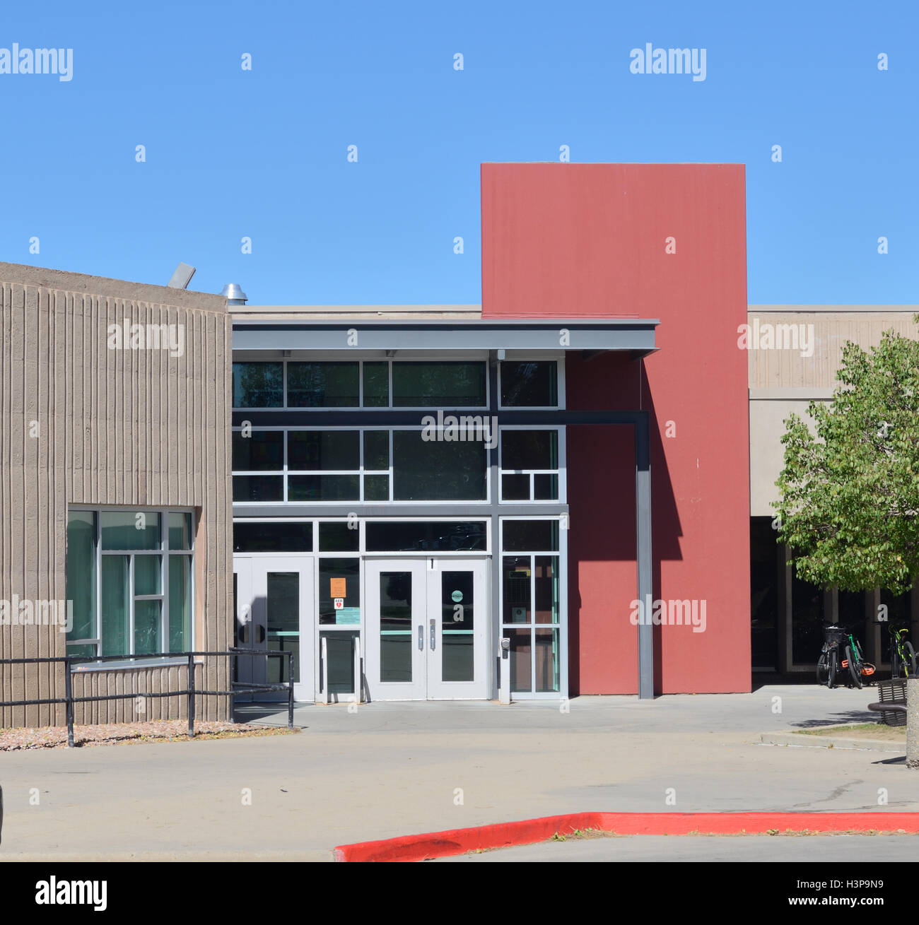 Main entrance, Fairview High School, Boulder, CO Stock Photo - Alamy