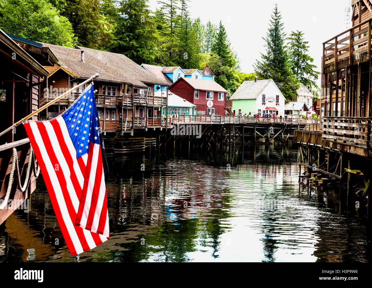 American flag flies hi-res stock photography and images - Alamy