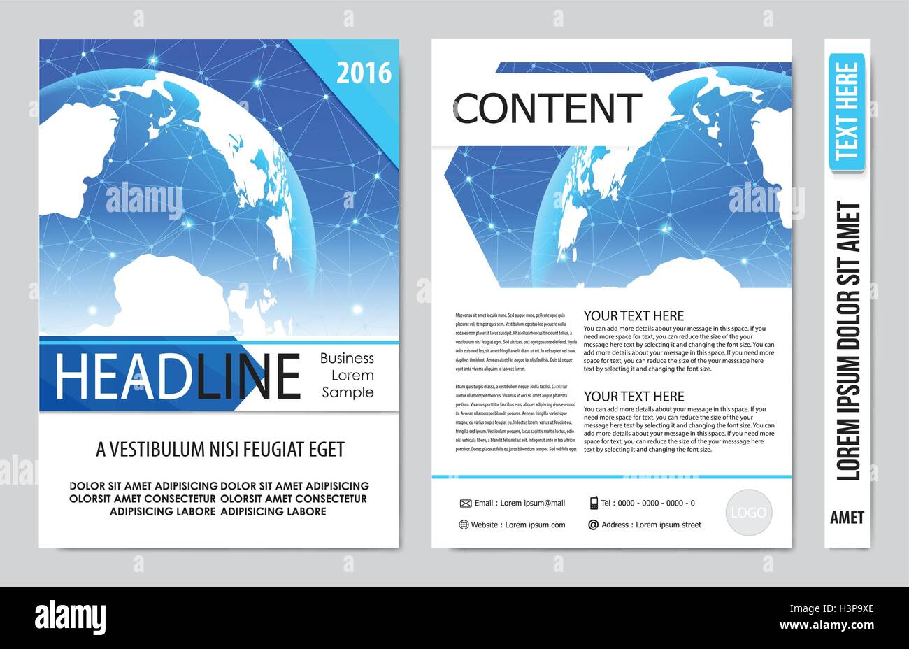 Cover book presentation report design template background Stock Vector ...