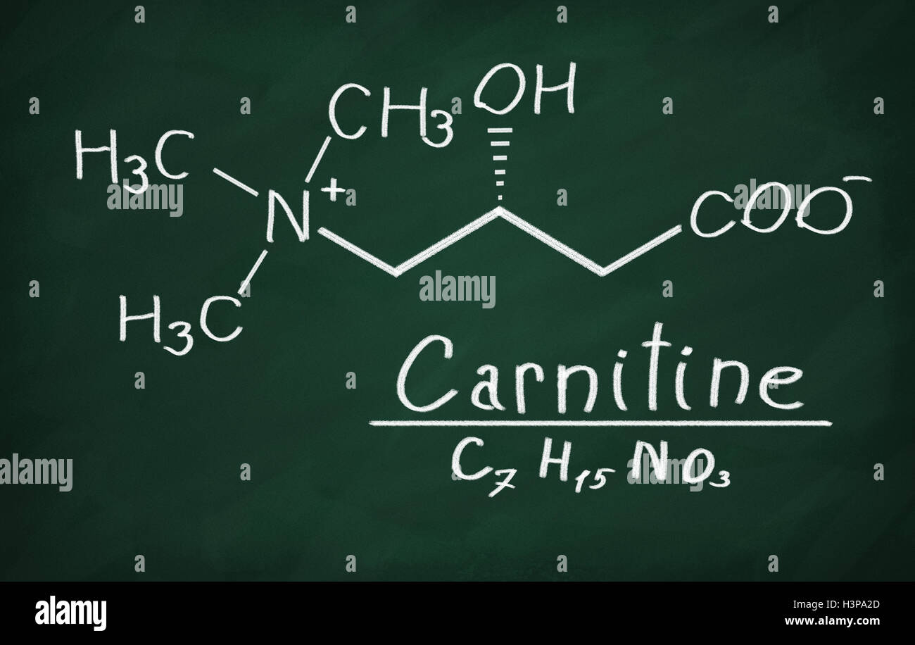Structural model of Carnitine on the blackboard Stock Photo - Alamy