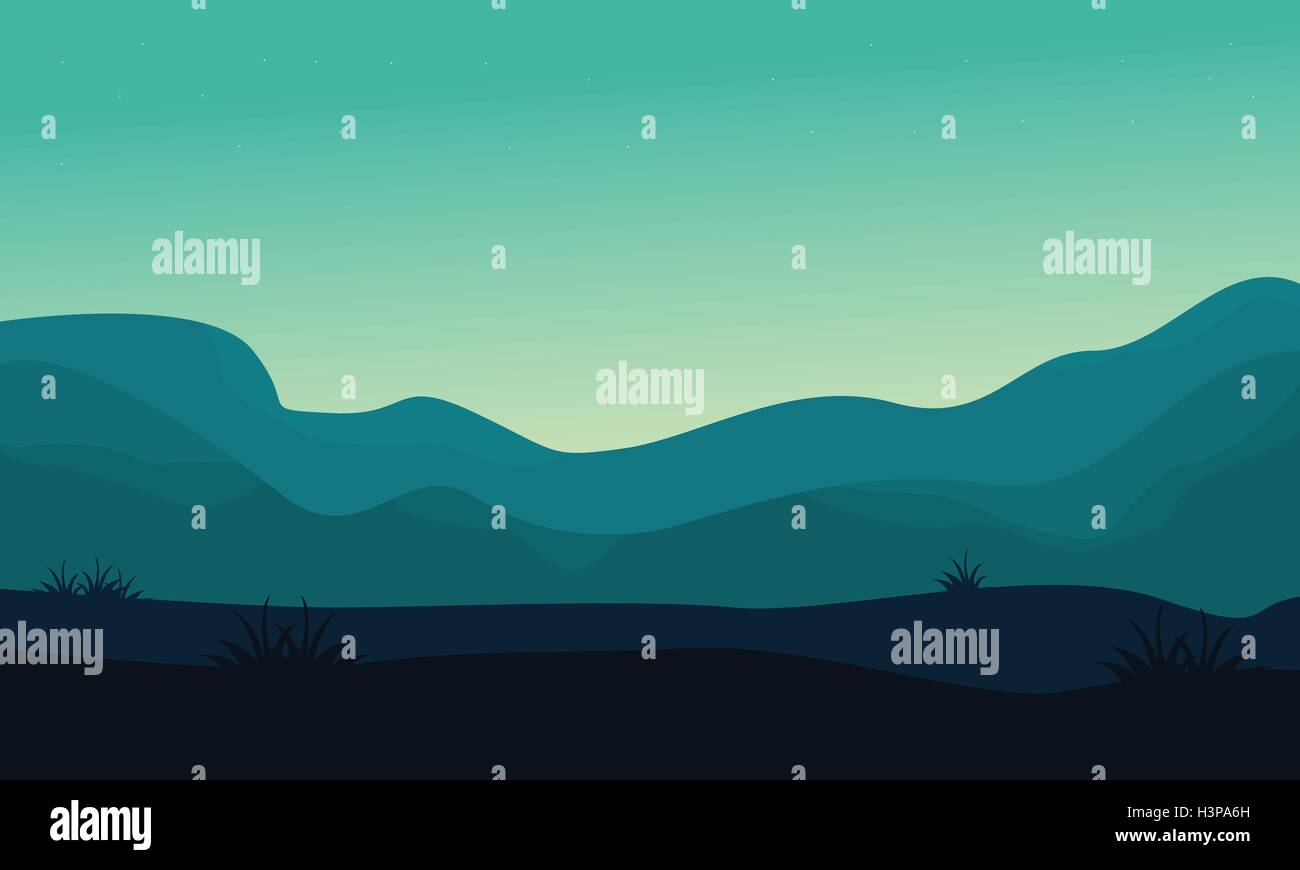 Sunny scenery rocky forest Stock Vector Images - Alamy