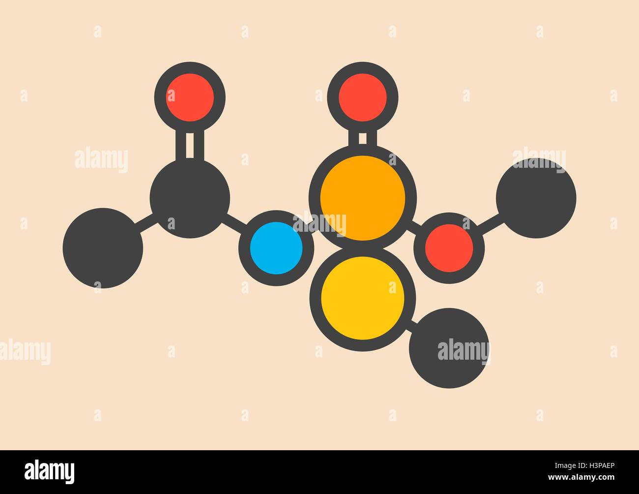 Acephate insecticide molecule. Stylized skeletal formula (chemical ...