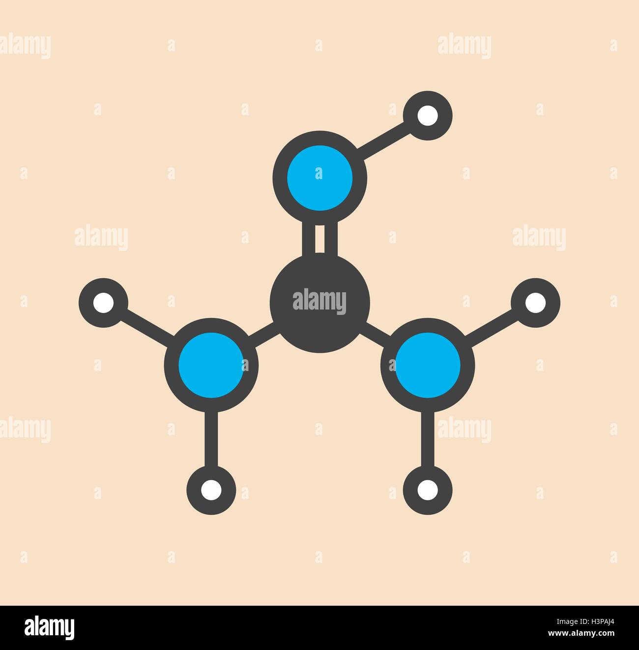 Guanidine molecule. Stylized skeletal formula (chemical structure ...