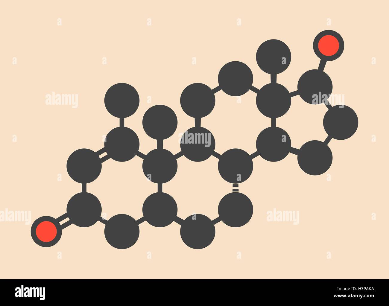 Metenolone anabolic steroid molecule. Used (banned) in sports doping ...