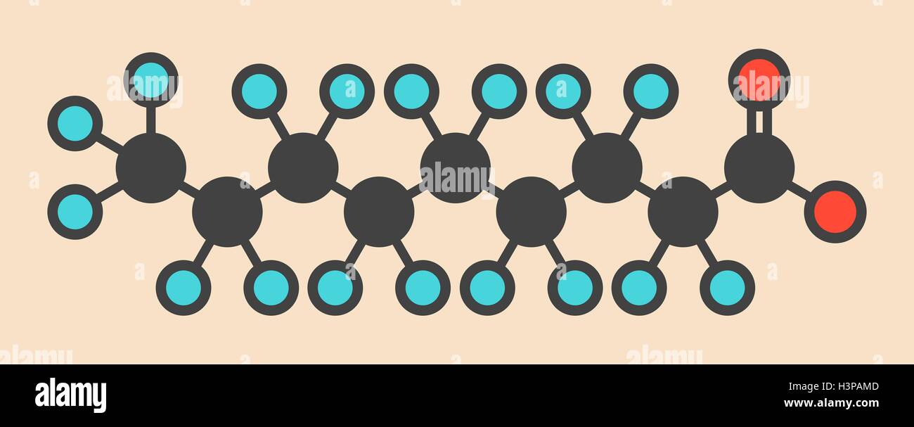 Perfluorononanoic acid molecule hi-res stock photography and images - Alamy