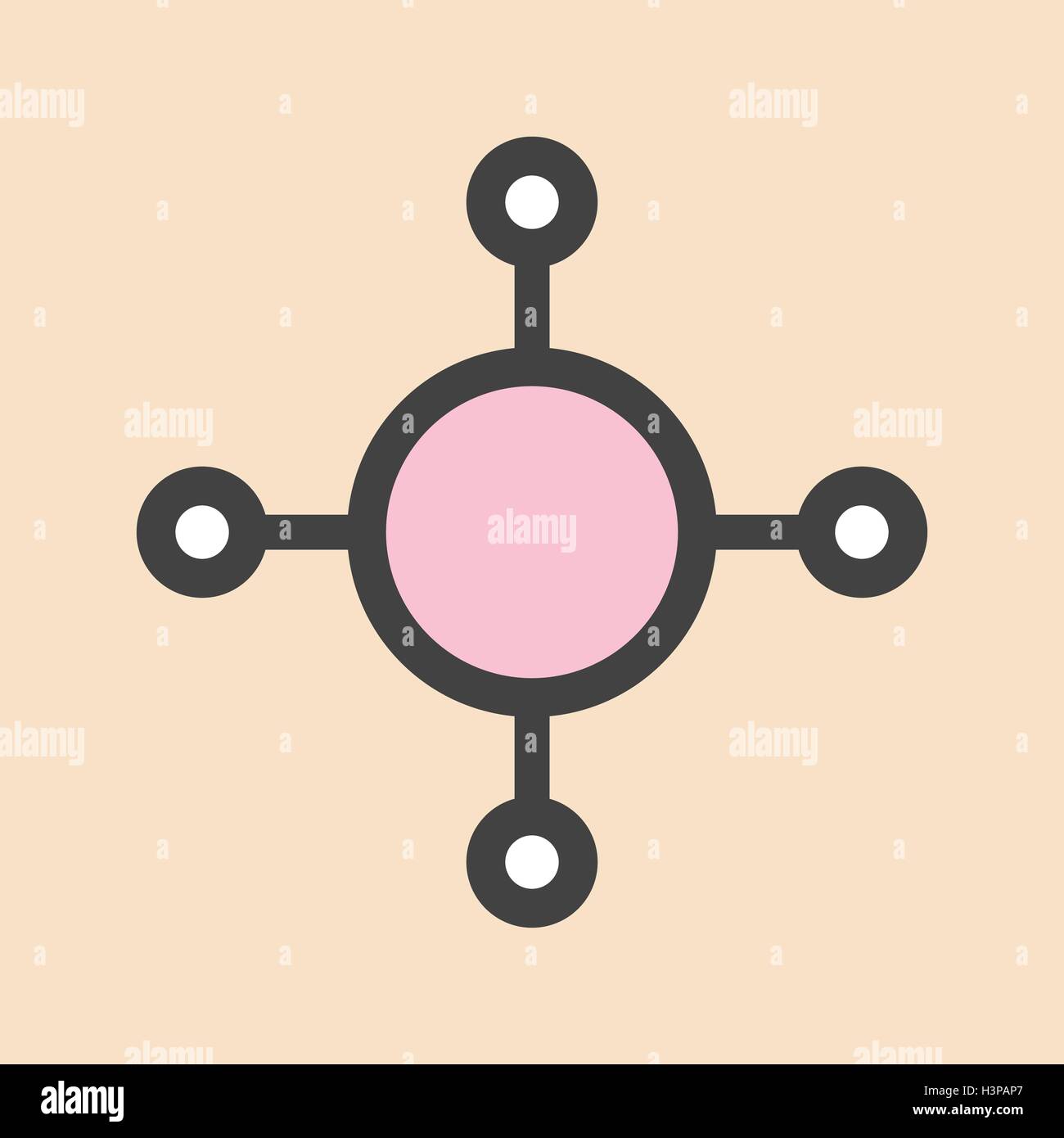 Silane (SiH4) molecule. Stylized skeletal formula (chemical structure ... Silane (SiH4) molecule. Stylized skeletal formula (chemical structure ...