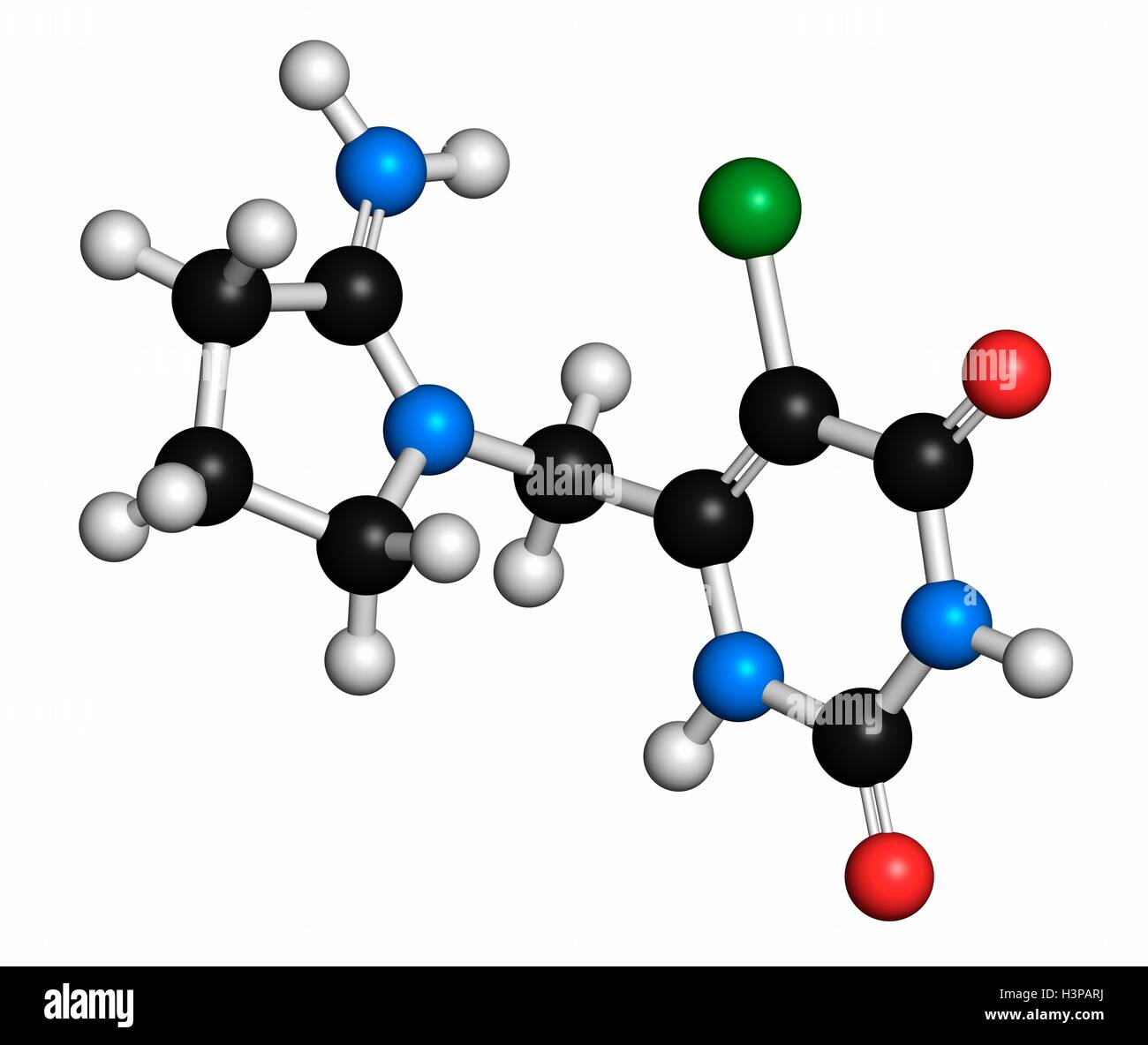 Tipiracil cancer drug molecule (thymidine phosphorylase inhibitor ...