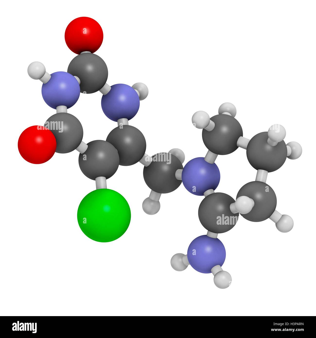 Tipiracil cancer drug molecule (thymidine phosphorylase inhibitor ...