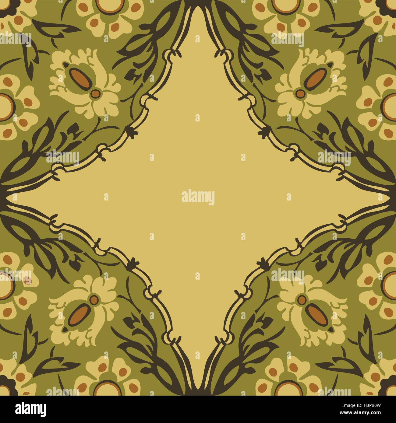 Colorful round floral border corner abstract background vector Stock ...