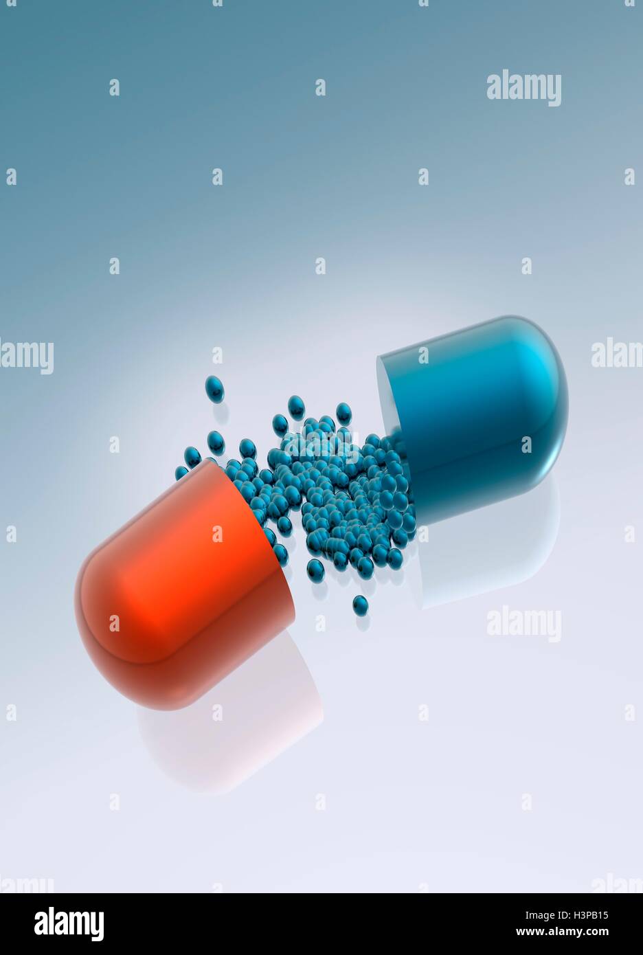 Open capsule, illustration Stock Photo - Alamy