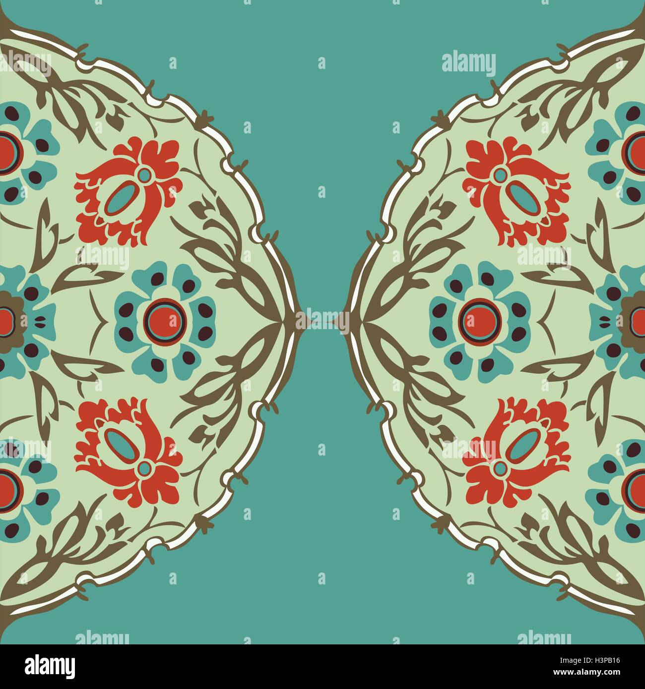 Colorful round floral border corner abstract background vector Stock ...