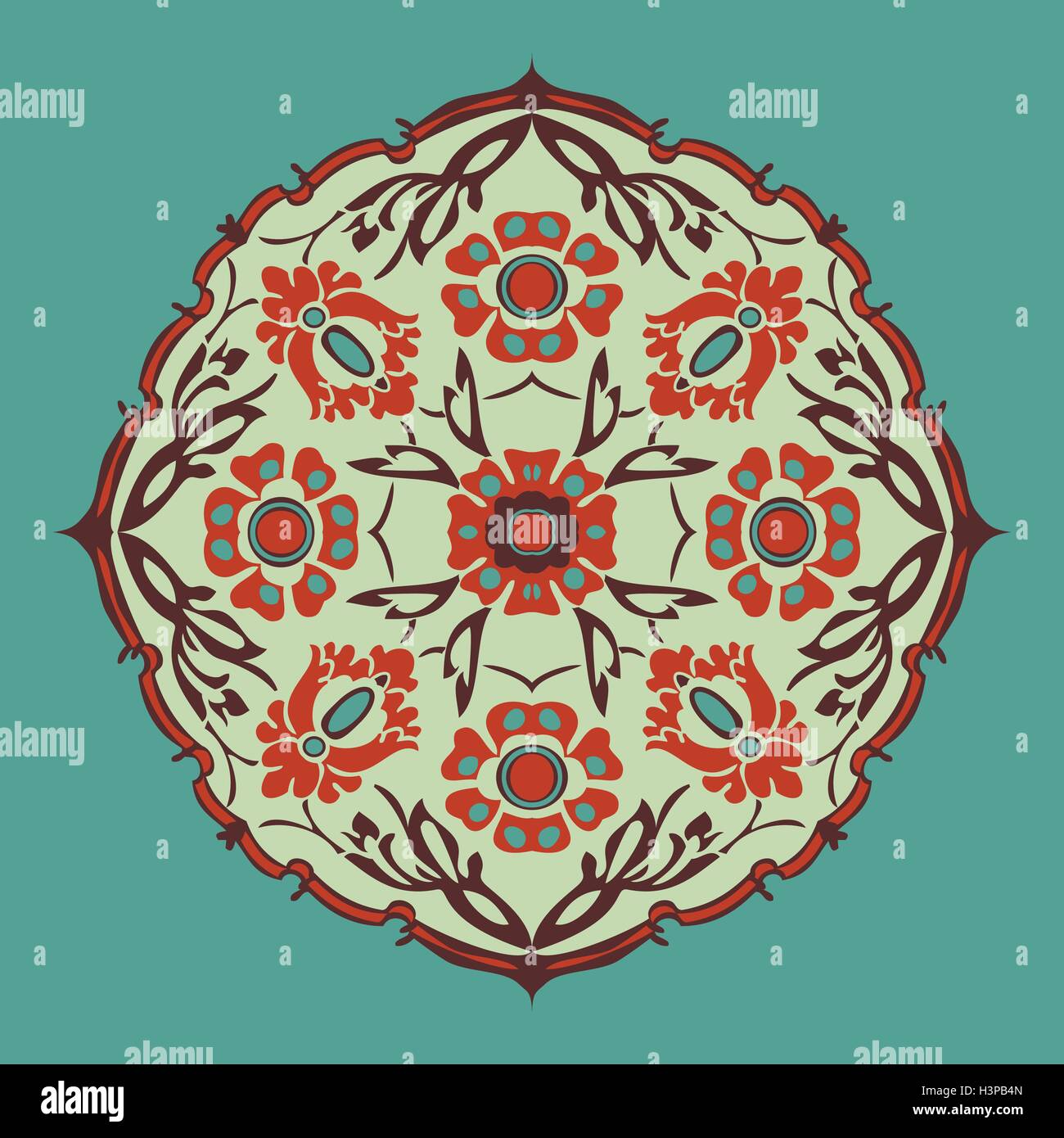 Colorful round flower abstract isolated background vector Stock Vector ...